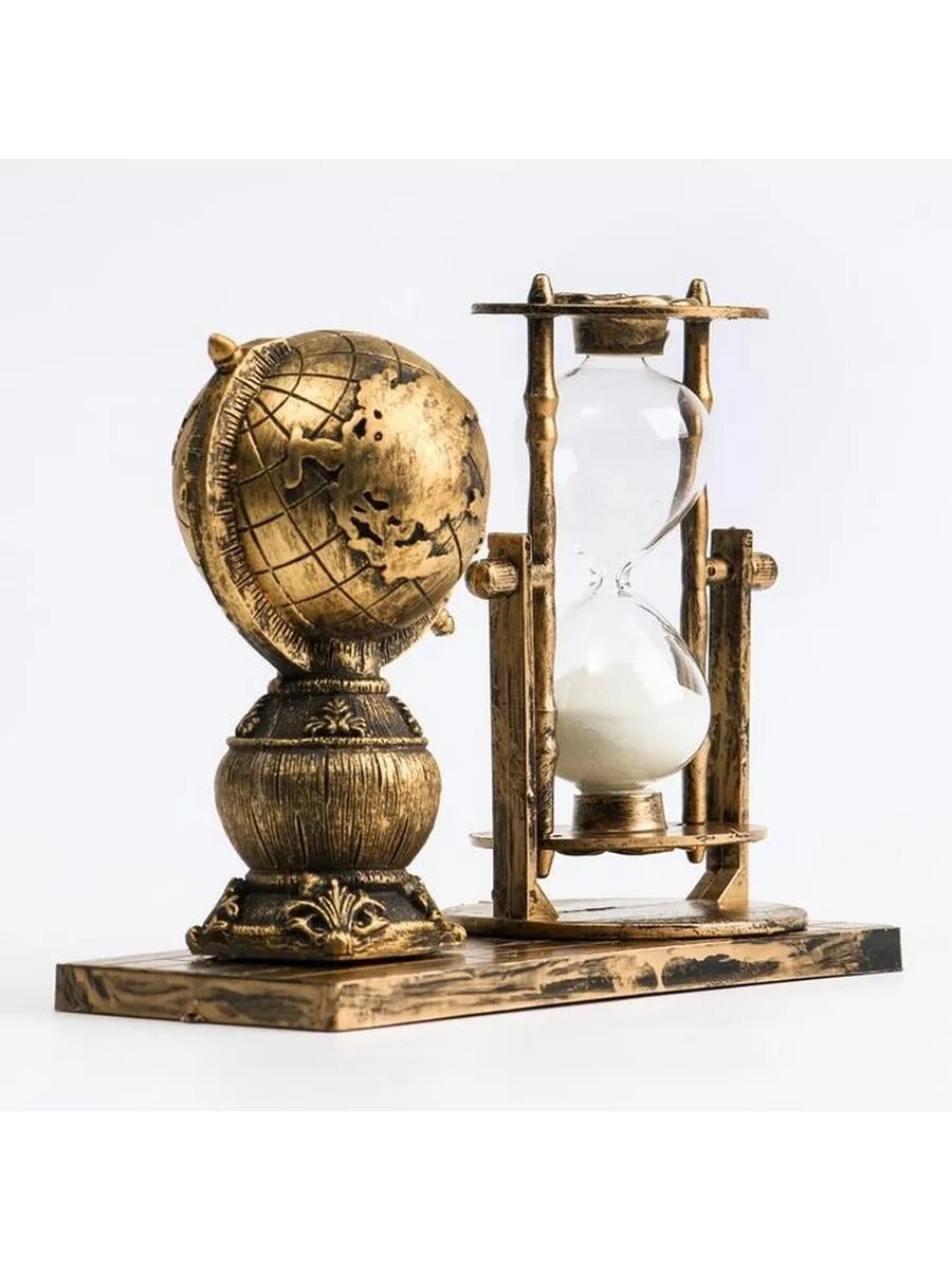 Элегантные песочные часы в стиле глобуса