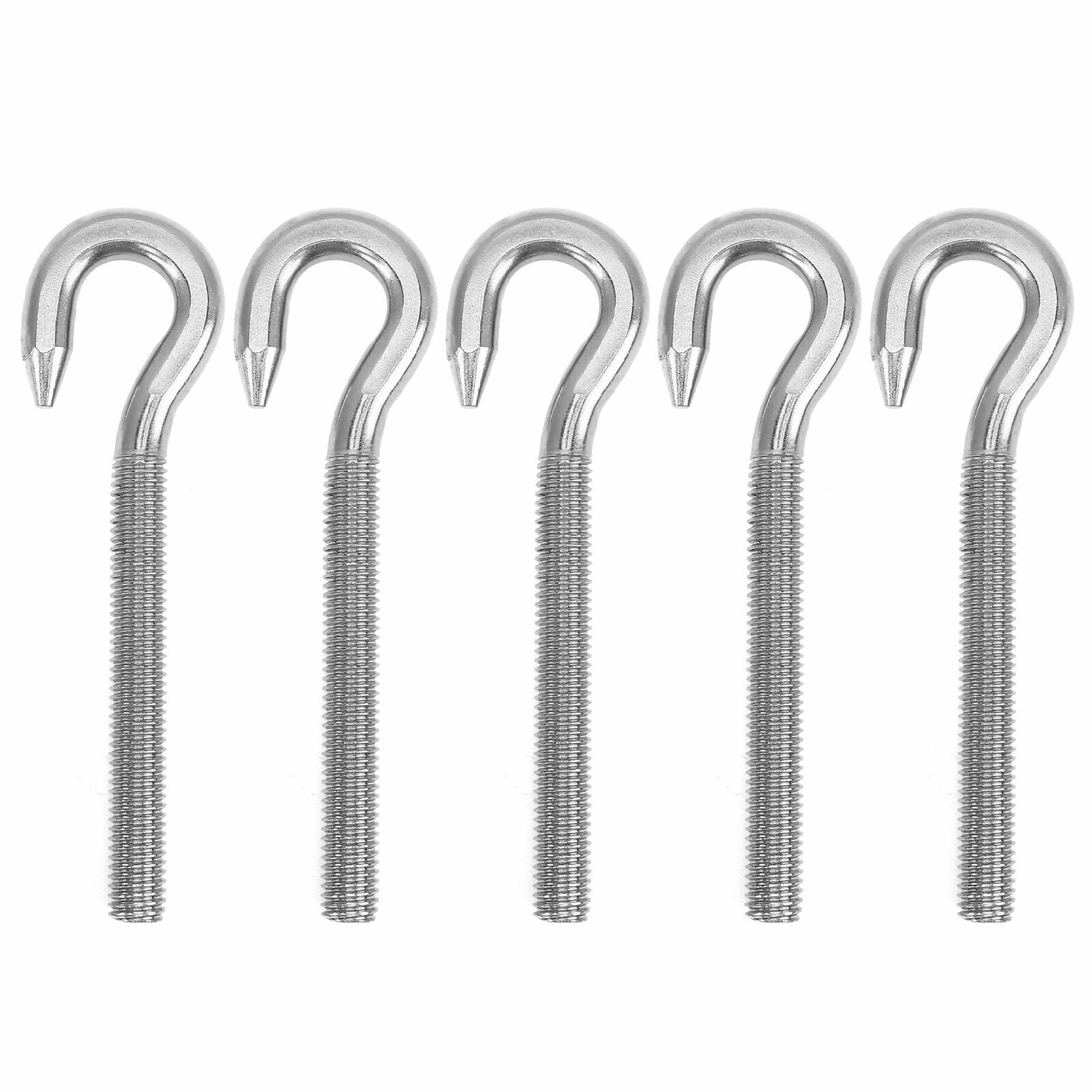 5 шт. нержавеющая сталь, винтовой крюк М8, высокопрочные крючки для механического оборудования и домашнего использования, прочные и устойчивые к коррозии