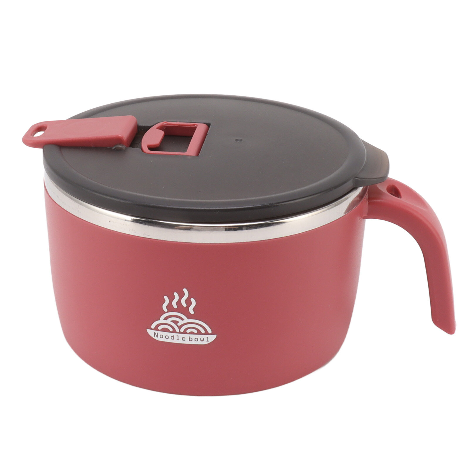 Мгновенная лапша из нержавеющей стали с лапшой 900 мл миска с крышкой для студенческого общежития офисное работник Красный