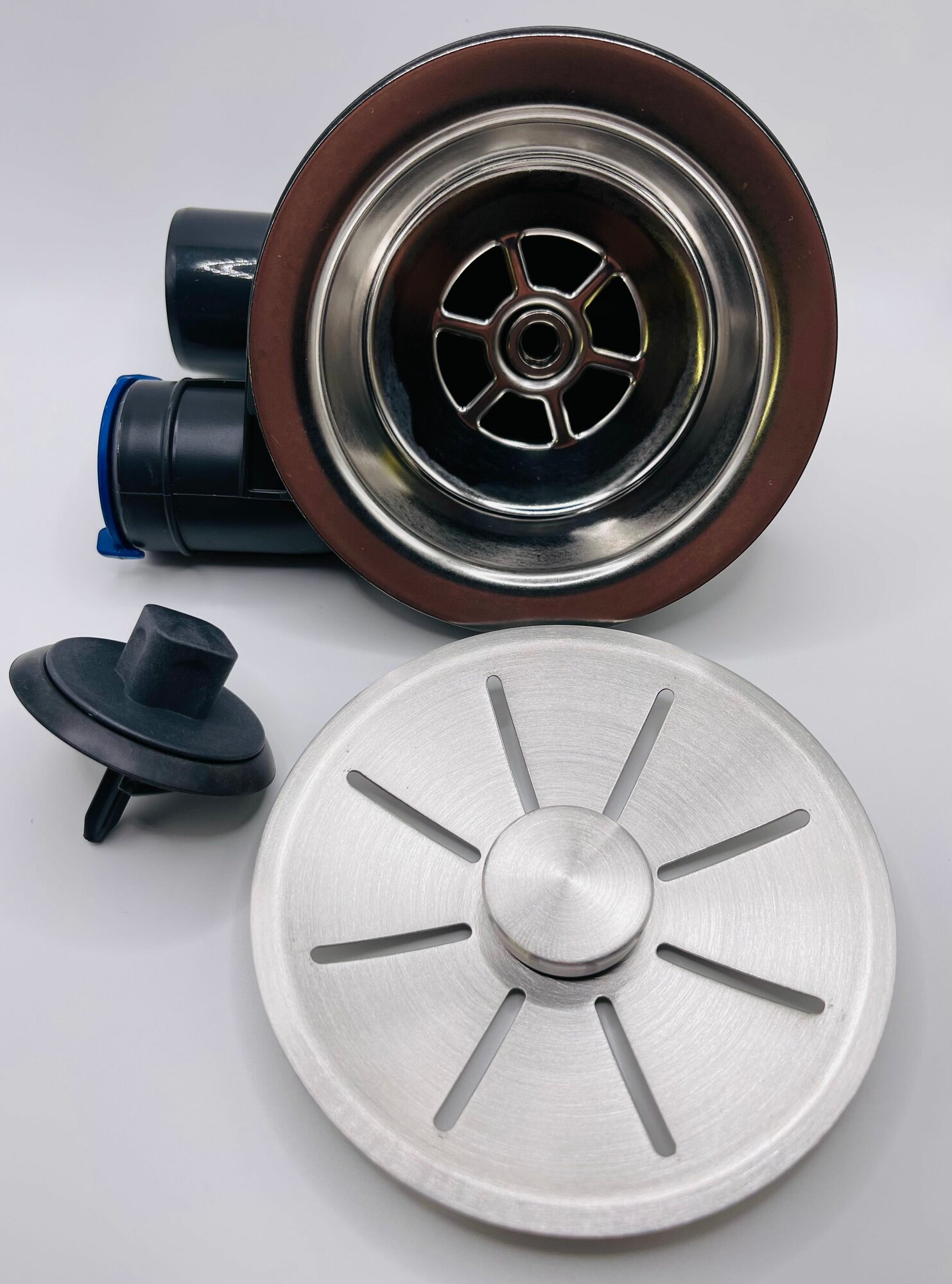 Сливной клапан (слив) 3,5 " Blanco Infino с переливом (вход 30 мм), матовый-серый 232460