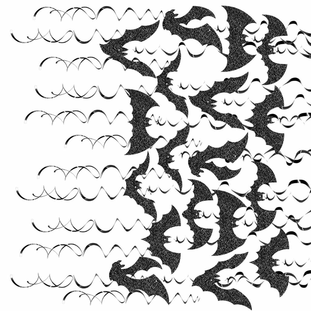 Спиральные украшения летучей мыши на Хэллоуин