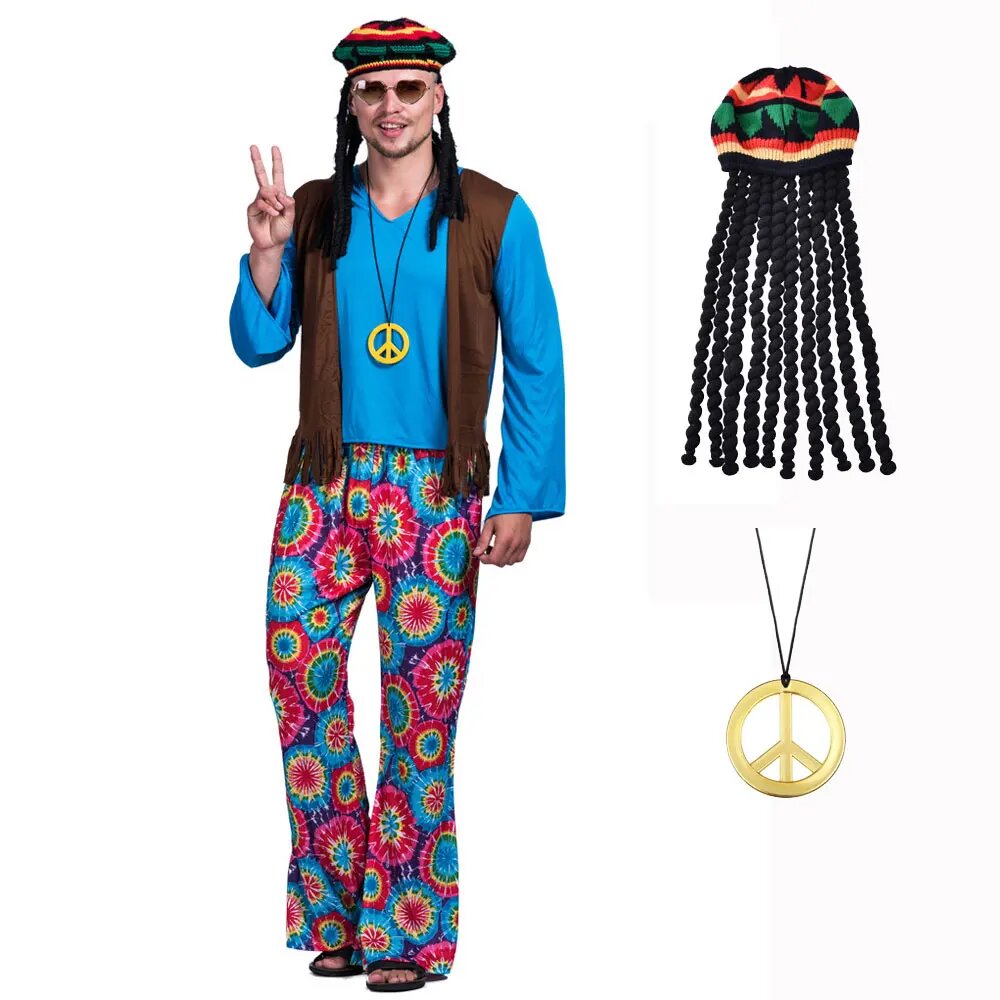 Костюм хиппи Love Peace OSMANLUER М, set 1-1