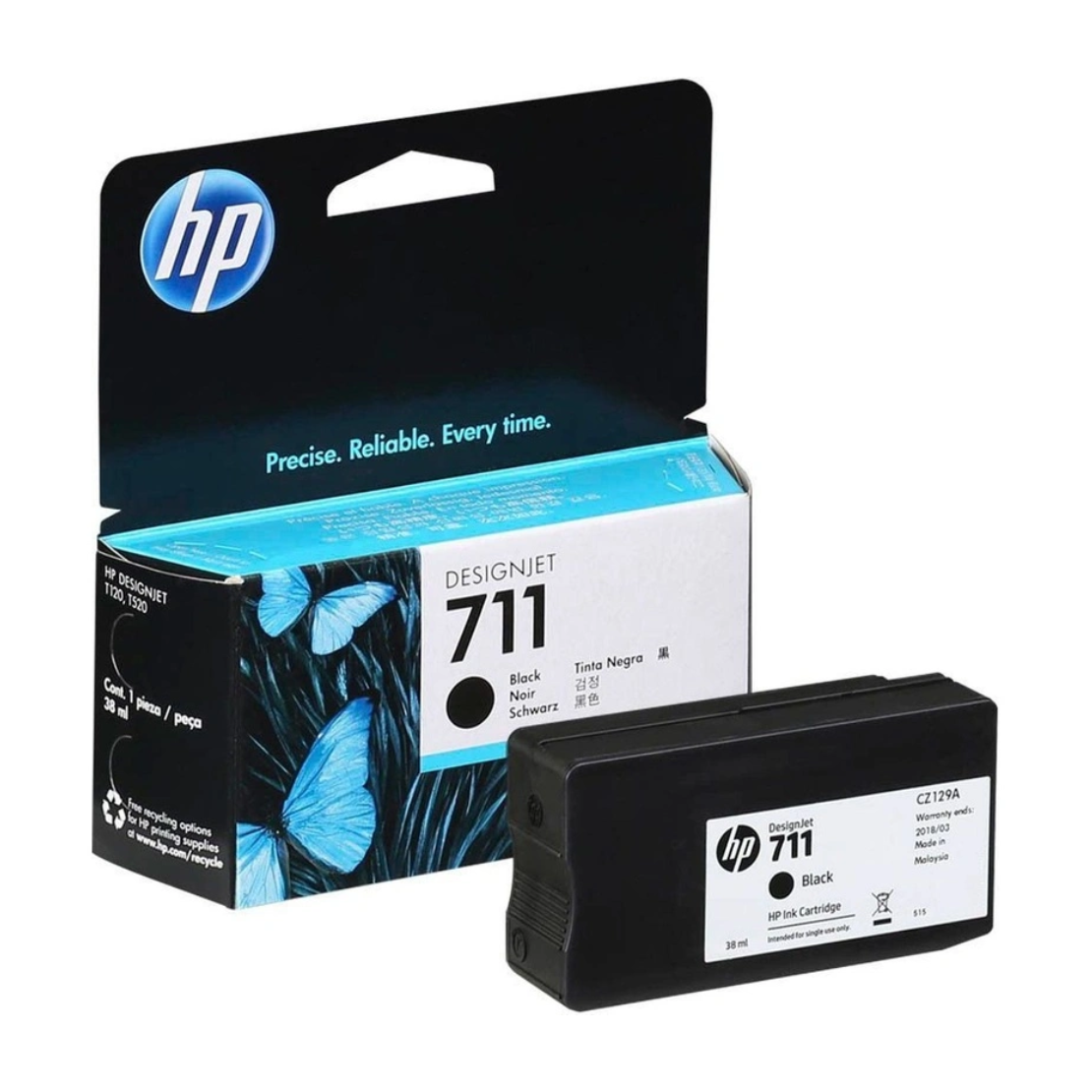 Картридж струйный HP 711 CZ133A для плоттеров HP Designjet, 80 мл, черный