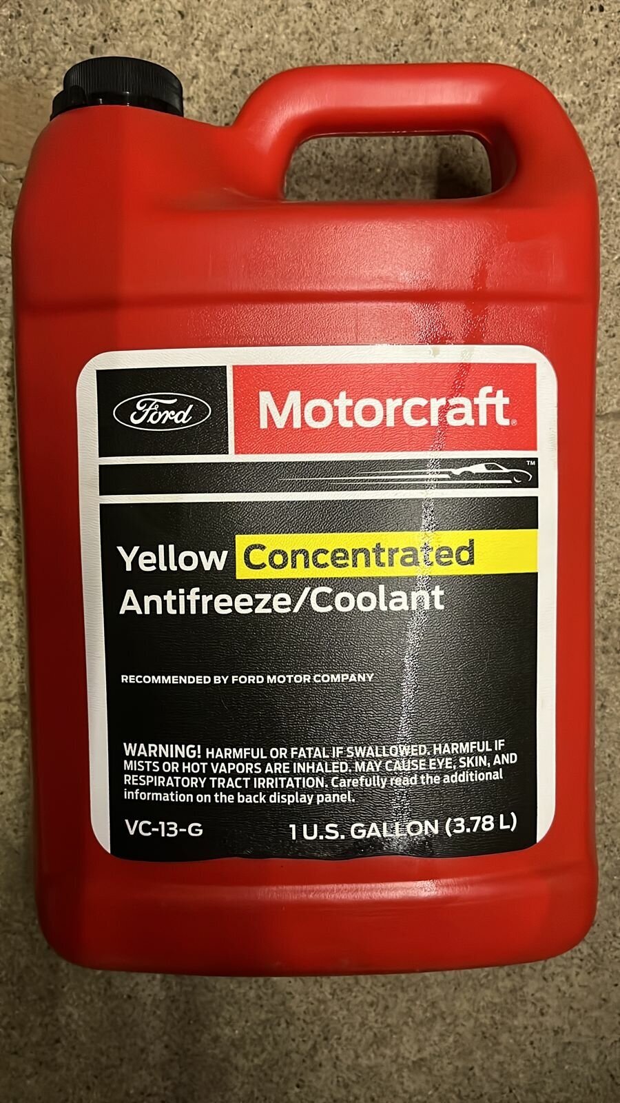 Антифриз Ford Motorcraft концентрат желтый, 3.78л FORD арт. VC13G — фото 1
