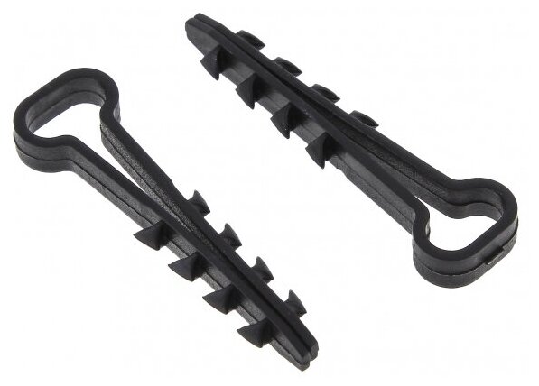 EKF PROxima Дюбель-хомут (6х12 мм) для плоского кабеля черный (100 шт.)