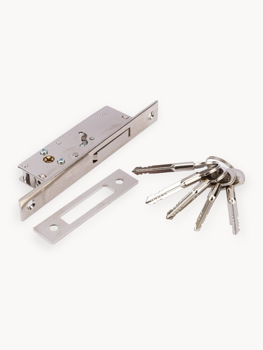 Врезной замок Apecs 71-K-CR 10966, для запирания левых, из алюминиевого
