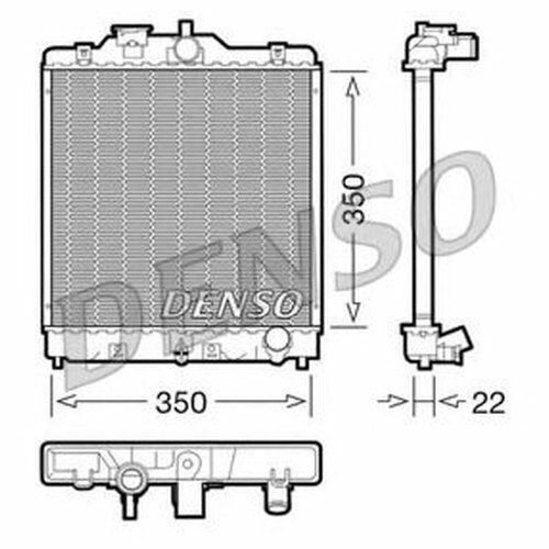 Основной радиатор (двигателя) Denso DRM40003 для Honda Civic V, VI, VII, CR-X II, III, HR-V