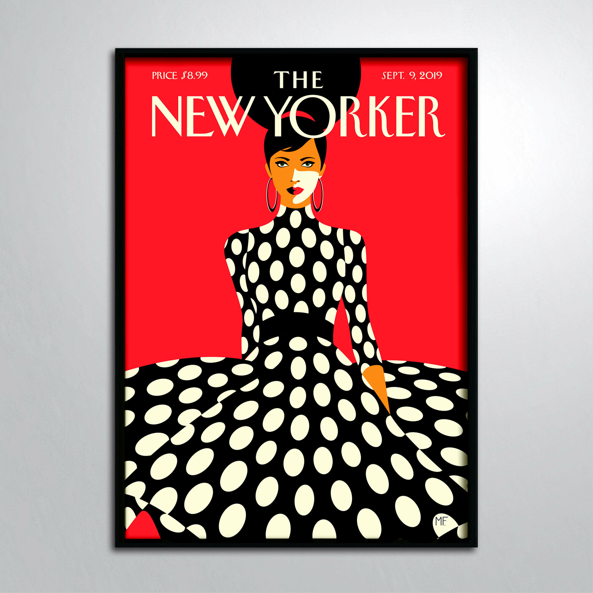 Постер в раме/Постер для интерьера/Плакат Винтажный Журнал Нью Йоркер The NEW YORKER 9 сентябрь 2019г