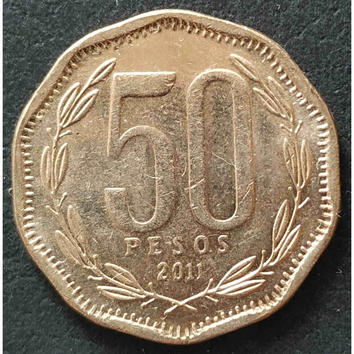 50 песо 2011 Чили из оборота