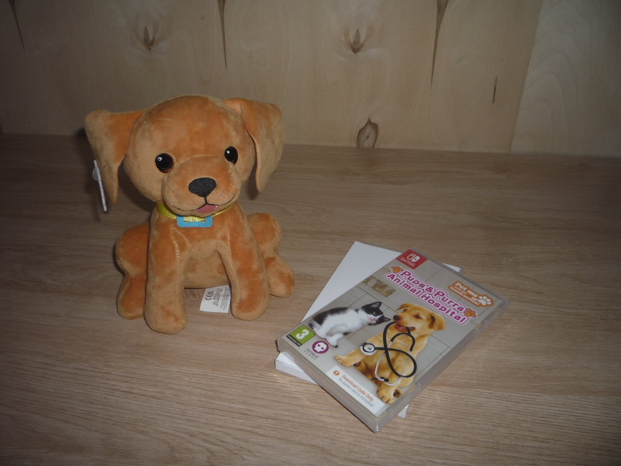 Игра для Nintendo Switch "Pups & Purrs Animal Hospital" (цифровой ключ) + мягкая игрушка (собака)