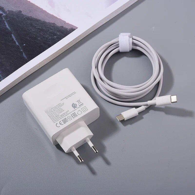 Сетевое зарядное устройство Huawei, 65 Вт, 20 в, 180 А, USB Type-C EU add Cable