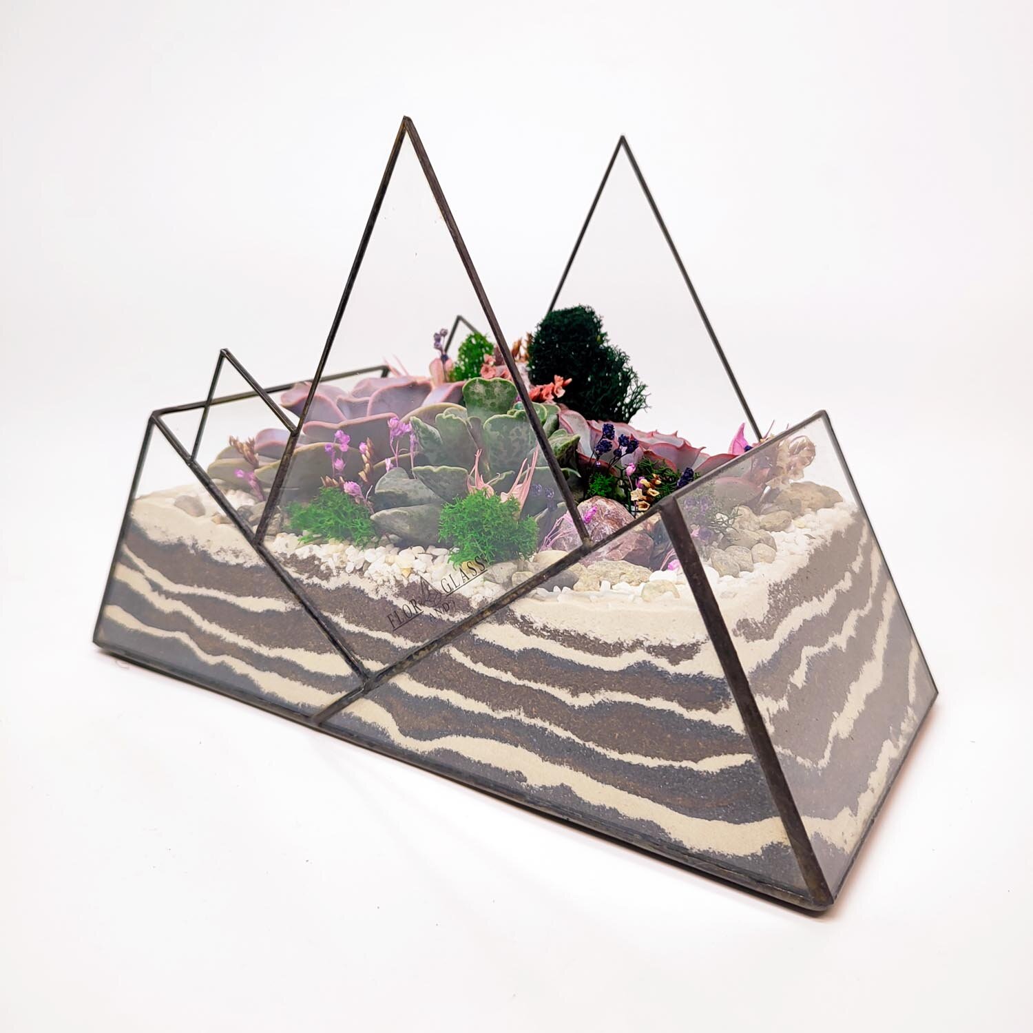 Флорариум "Бархатная нежность" Горы 25х17см