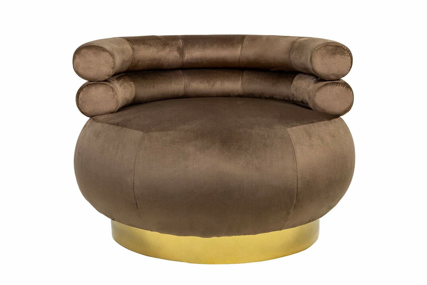 Кресло Brown, Дизайнерское, Современное, Вельветовая обивка, Коричневое