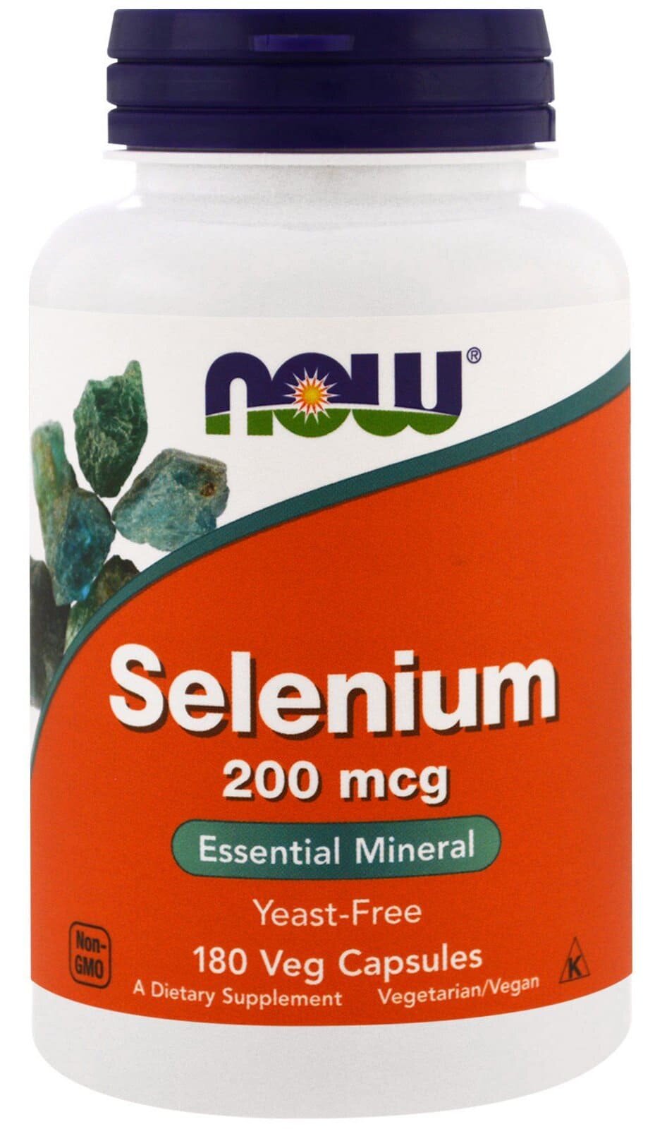 NOW Foods Selenium 200 mcg, НАУ фудс Селен 200 мкг 180 капсул