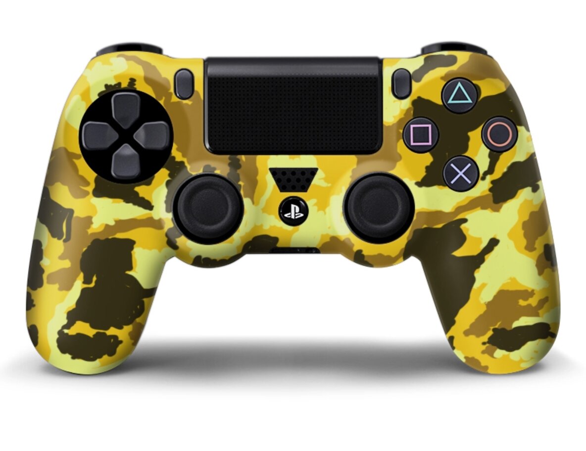 Чехол на геймпад PS4: Камуфляж Желтый