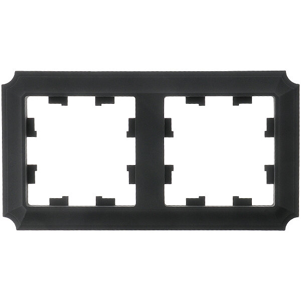 Рамка на 2 поста AtlasDesign Antique ATN101002 универсальная карбон Systeme Electric (2 шт. в комплекте)