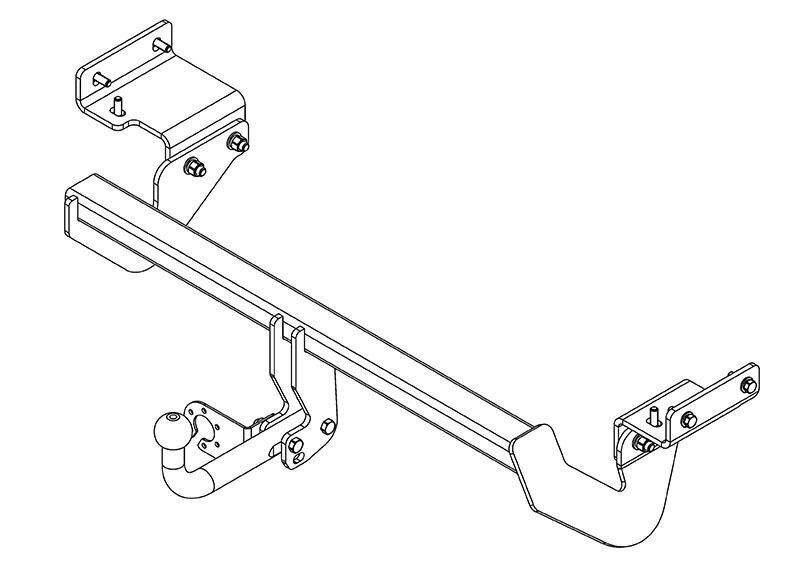 Фаркоп Avtos на KIA CEE'D (08.2012-2018)(паспорт и сертификат в комплекте)(без электрики)KI 26 (90x20x16)