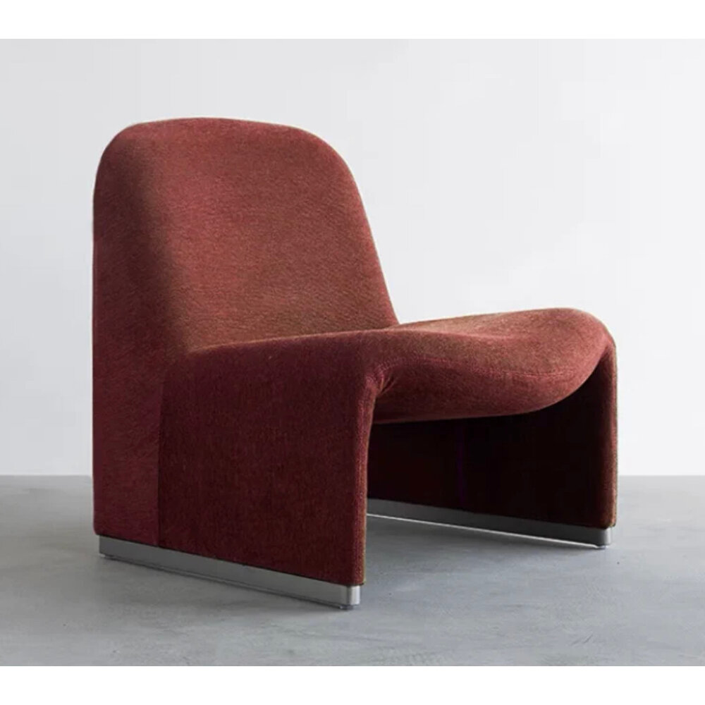 Кресло в стиле Fauteuil Alky (Ткань лен/ винный)