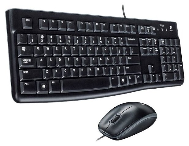Комплект кл-ра+мышь проводн. Logitech MK120 black (с кириллицей, USB, 104 клавиши) (920-002589)