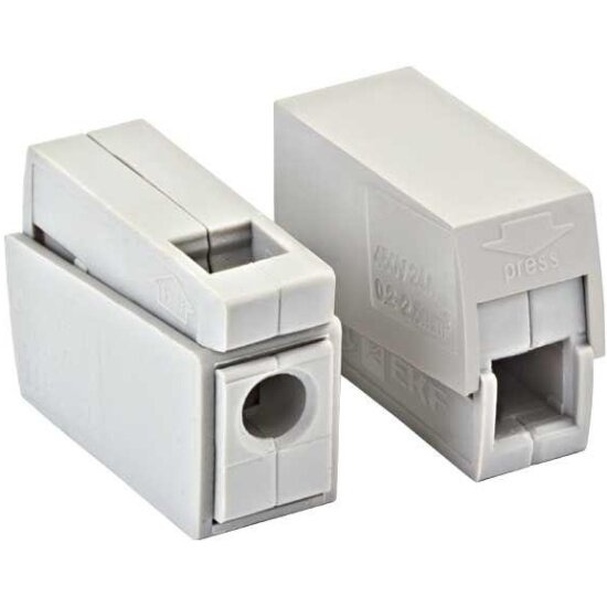 Клеммы Ekf СМК проходная 224-111 1-проводная 1.0-2.5кв. мм (уп.100шт) PROxima, plc-smk-111