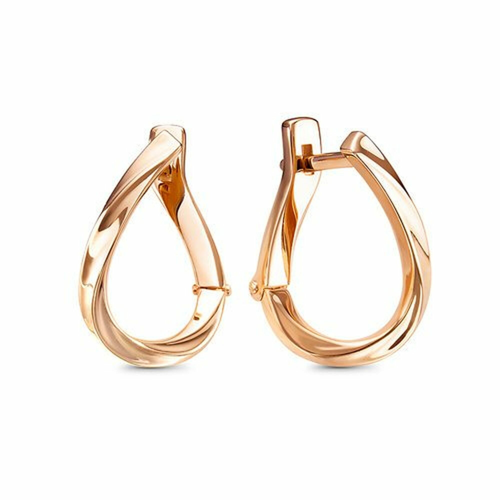 Серьги, красное золото, 585 проба