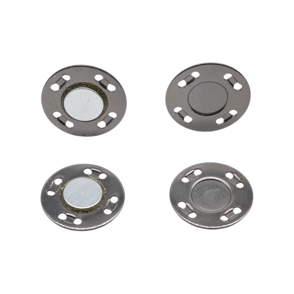 69016/set Кнопка магнитная пришивная 20мм металл, черный никель BIG, 10 шт