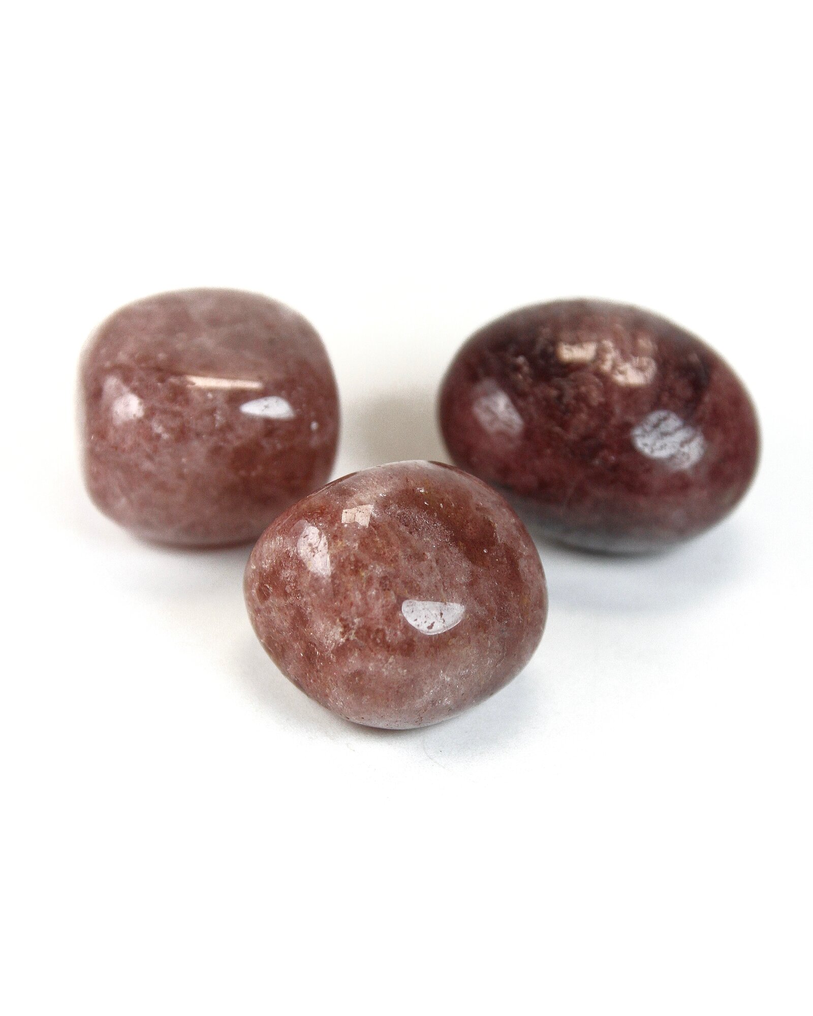 Клубничный кварц-2 см, натуральный камень,3 шт