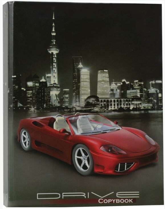 Тетрадь Феникс Плюс с кольцевым механизмом, Красное Авто, 225х170 мм, 160 листов (36156)