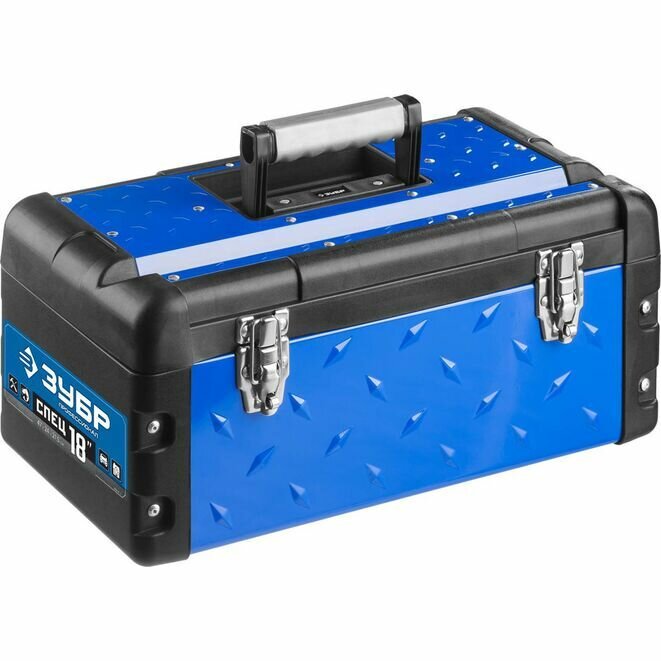 Ящик для инструментов СПЕЦ-18 Профессионал, металлический, ЗУБР 470 x 240 x 215 мм (18")