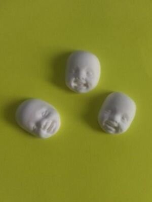 Набор лиц - 3 шт. для ватной игрушки и куклы, малыш, ребенок, мальчик, девочка