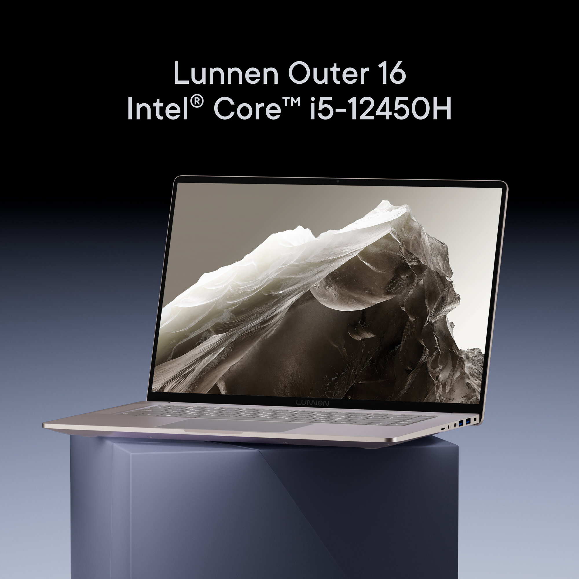 16" Ноутбук LUNNEN Outer 16, Intel Core i5-12450H, RAM 16 ГБ, SSD 512 ГБ, IPS 2560x1600, Windows 11 Home, цвет Stone Moondust, LL6FIWO04