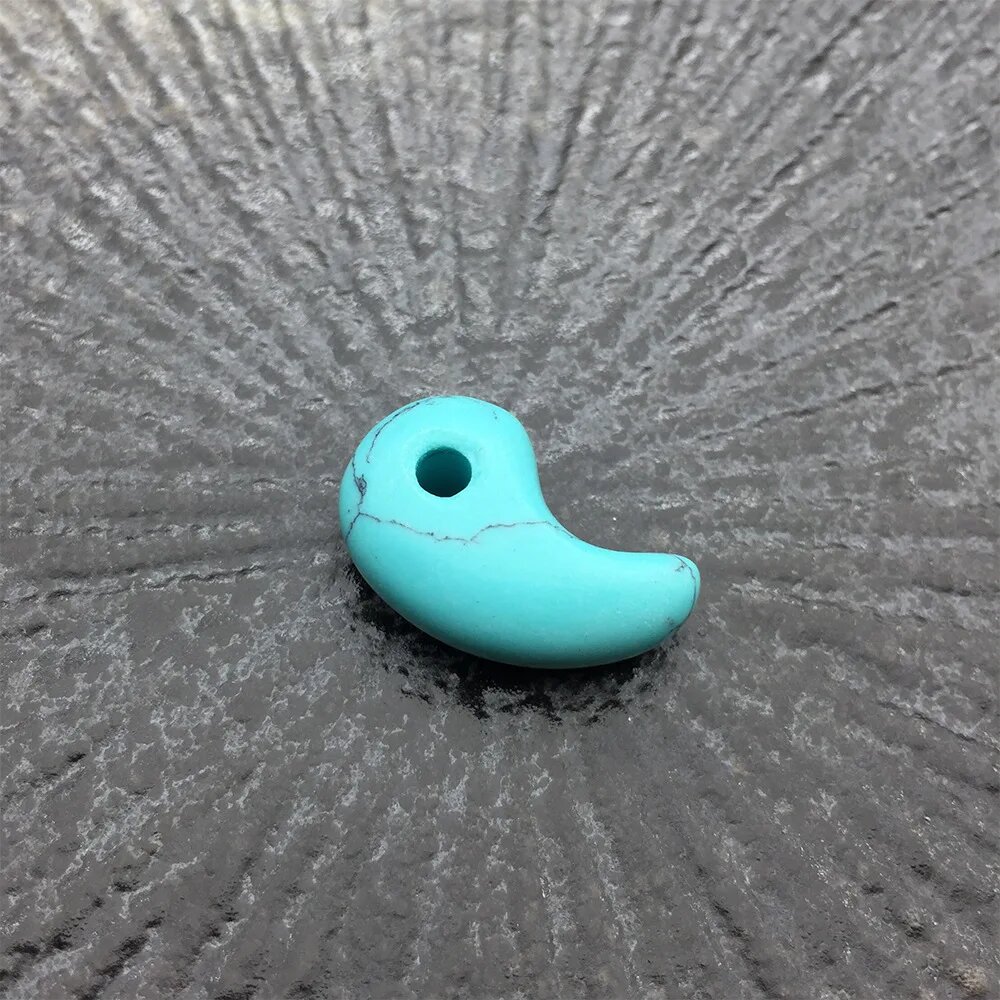Кулон Инь Ян, 2шт, Blue Turquoise