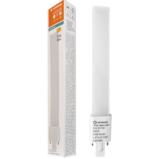 Светодиодная лампа Ledvance-osram LEDVANCE DULUX S 11 LED 6W/840 G23 700Lm (ЭмПРА или 220В)
