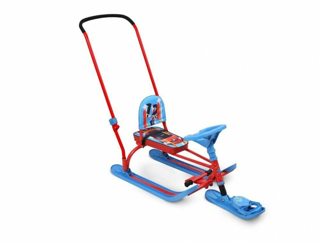 Снегокат Nika Twiny2 sportcar, красный каркас, 99х40,5 см (TW2+ SC)