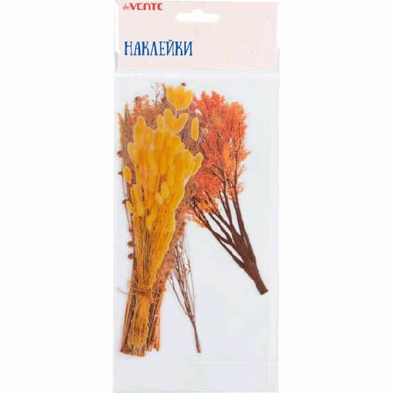 Наклейки deVENTE "Гербарий", Букетики сухоцветов, для творчества, 5х20-10х20 см (8002244)
