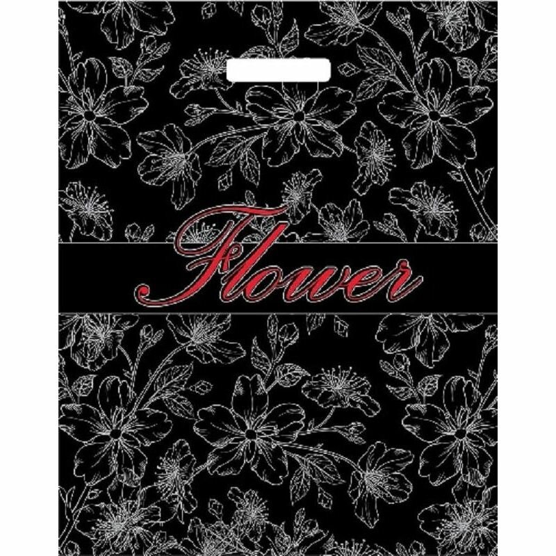 Пакеты Артпласт "Флористик", с вырубной ручкой, 38х48-3 см, 40 мкм, 50 шт (ВУР02805)