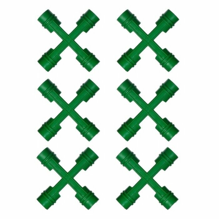 Соединитель-крестовина Sima-land для сборки из трубок 10-12 мм, 6шт (4008)