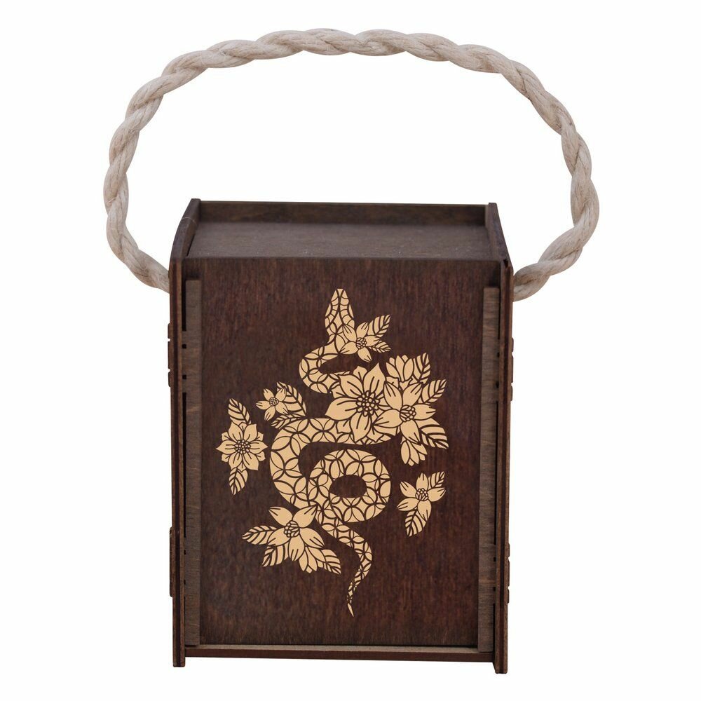 Коробка-пенал Мультидом "Гарафена", береза/джут, 10,5х11х13 см (МБ88-491)