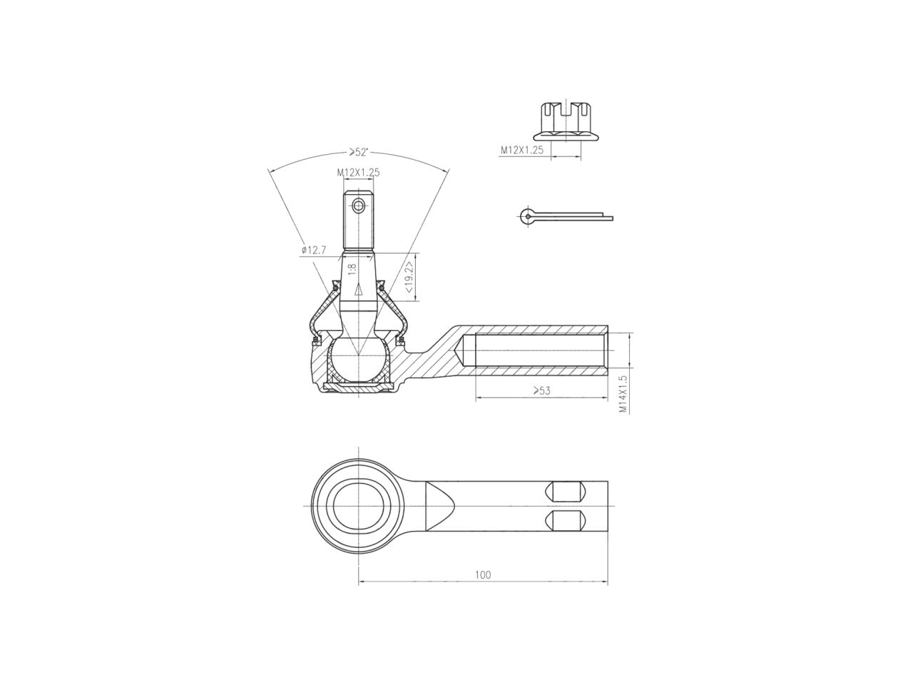 UNIO SSP-10147 (KD3132280) наконечник рулевой Mazda (Мазда) cx-5 11-