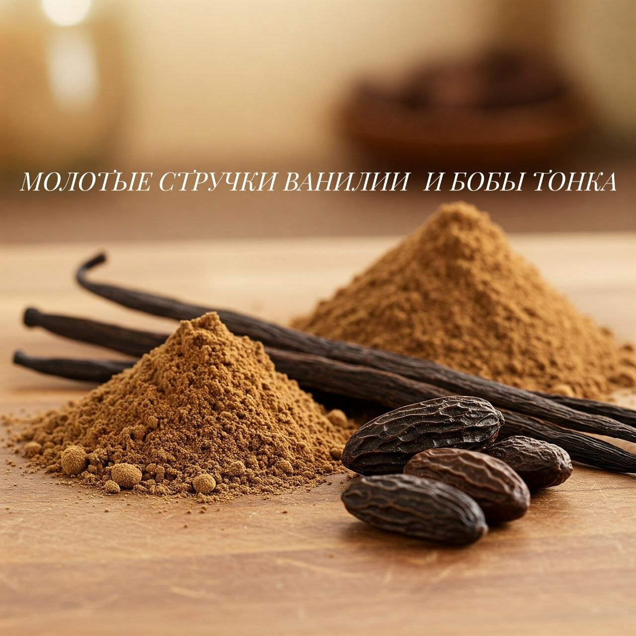 Молотые бобы тонка и стручки ванили 50/50 микс 10 г
