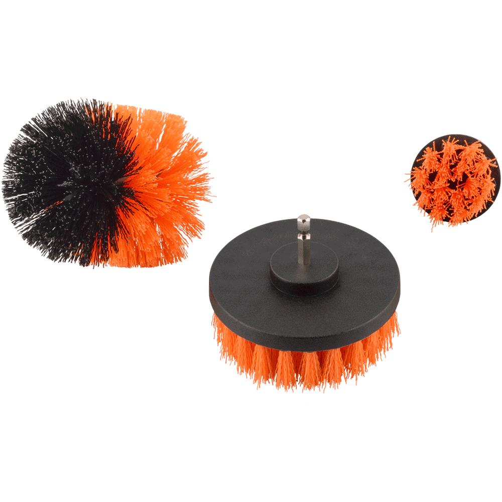 Щетки нейлоновые для дрели 3шт (D-50/80/130, 1/4 HEX хвостовик) АвтоDело (17148) AVK-41045