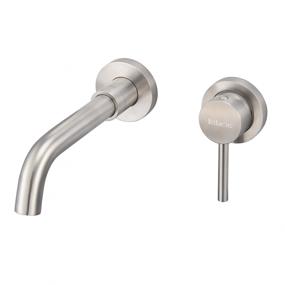 Смеситель для раковины настенный Milacio Ultra MCU.552. SS нержавеющая сталь