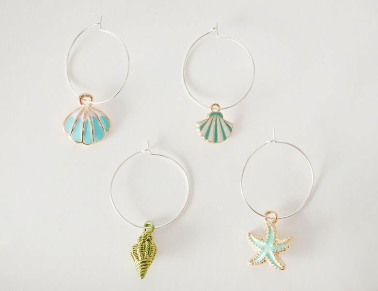 Маркеры для бокалов, металл, 2 см, 4 шт, Boltze