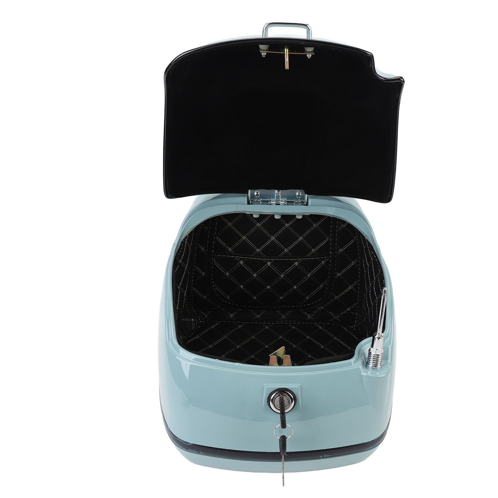 38л верхний кофр для мотоцикла, водонепроницаемый ретро-багажник для мотоцикла, универсальный, подходит для электроскутеров, голубой