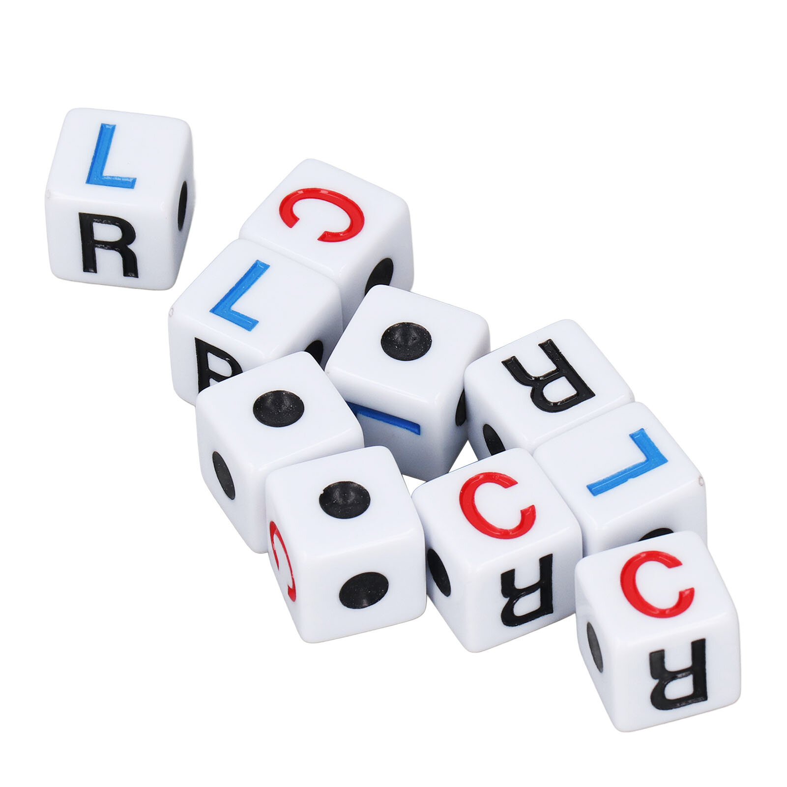 20шт Кубики Left Right Center из Пластика Набор для Игры Left Right Center для Вечеринок Сборов