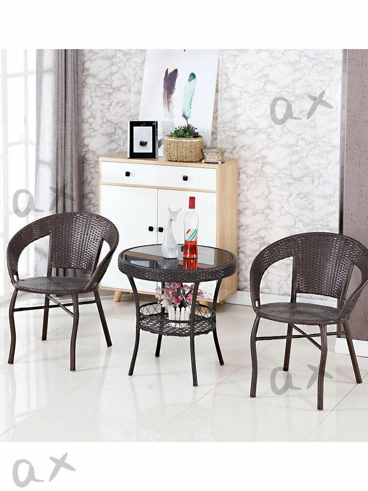 Набор столов и стульев для сада, балкона. Стол и стулья из искусственного ротанга1