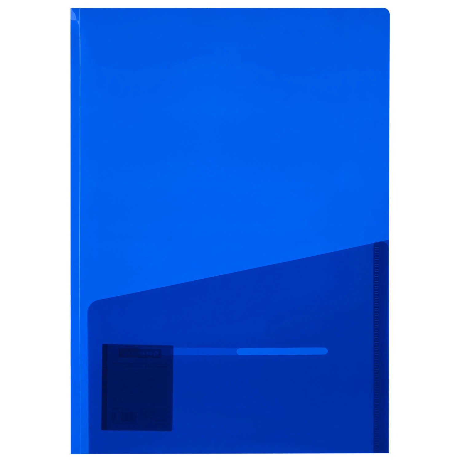 Упаковка 30 шт. Папка-уголок 2 кармана, непрозрачная, А4, BRAUBERG "SPECIAL", синяя, 0,18 мм, 273060