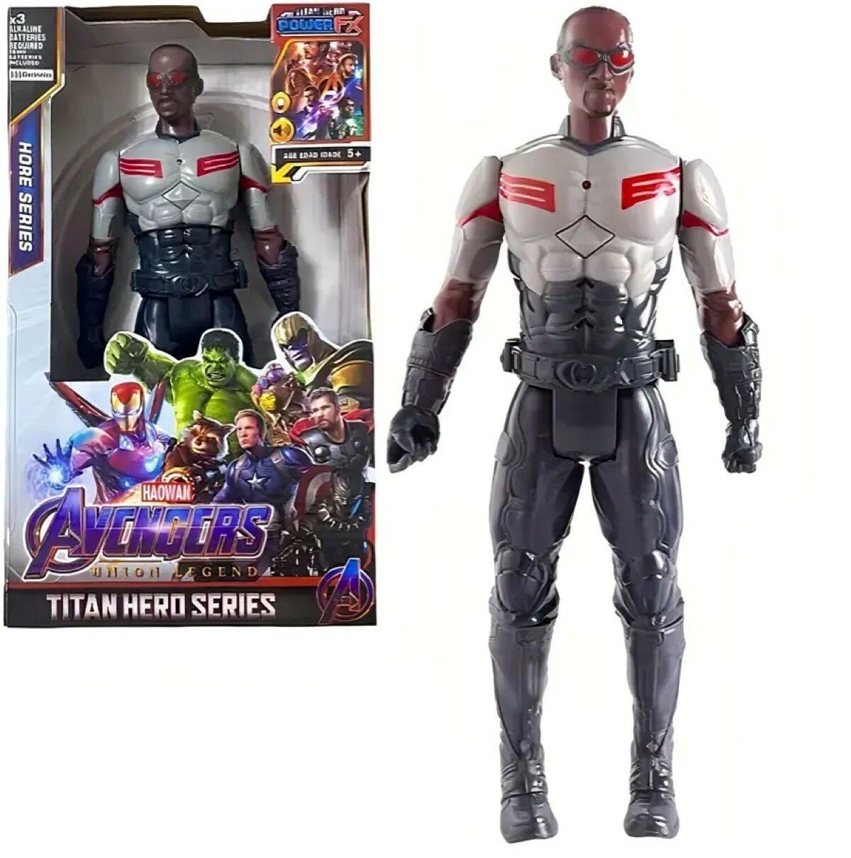 Фигурка супер героя Сокол, 30 см, со звуковыми и световыми эффектами /Titan Hero series Falcon / Ястреб