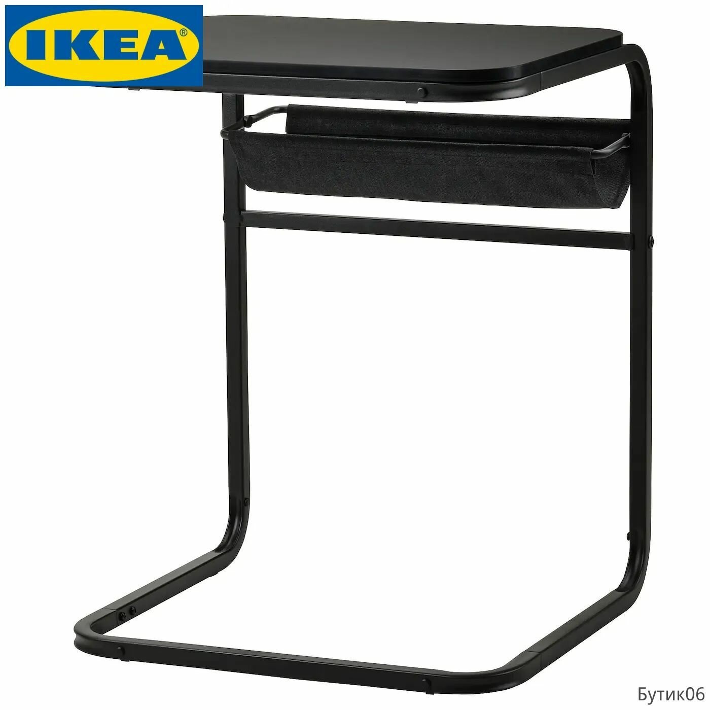 Приставной столик икеа придиванный для завтрака / Журнальный стол трансформер IKEA прикроватный для ноутбука