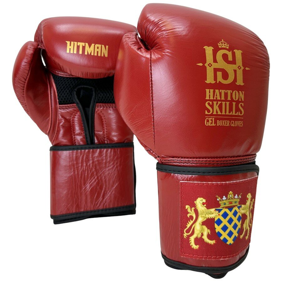 Боксерские перчатки Hatton Skills Hitman Gel Red, 16 унций